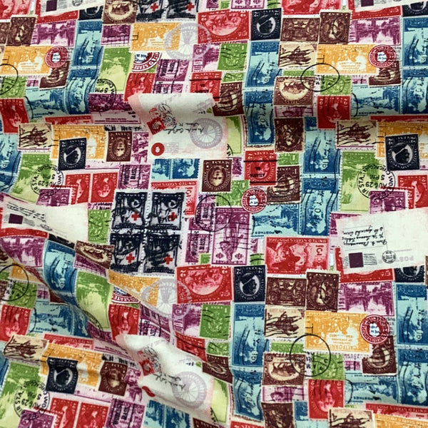 Air Mail 1930's by Karen Roti | Clothworks - 1/2 Metre – Fabric Mouse ...