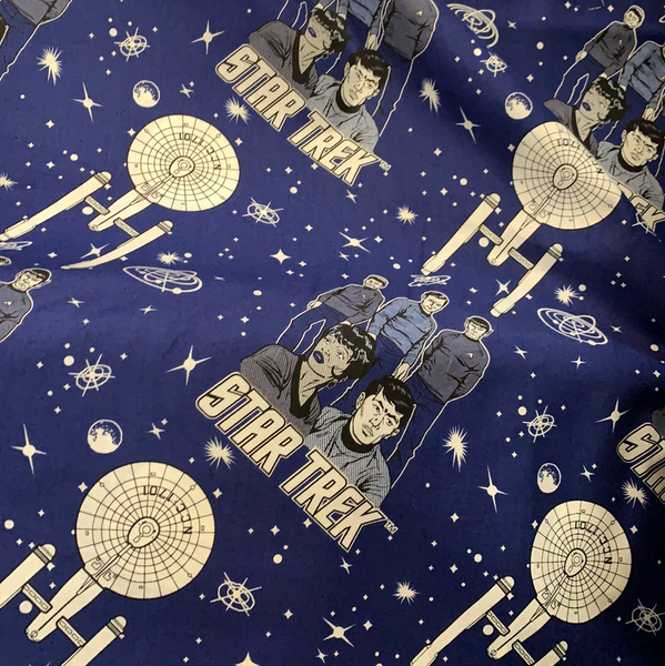 Star Trek Fabric - Characters On Blue LFD04 – Fabric Mouse Sewing Machines