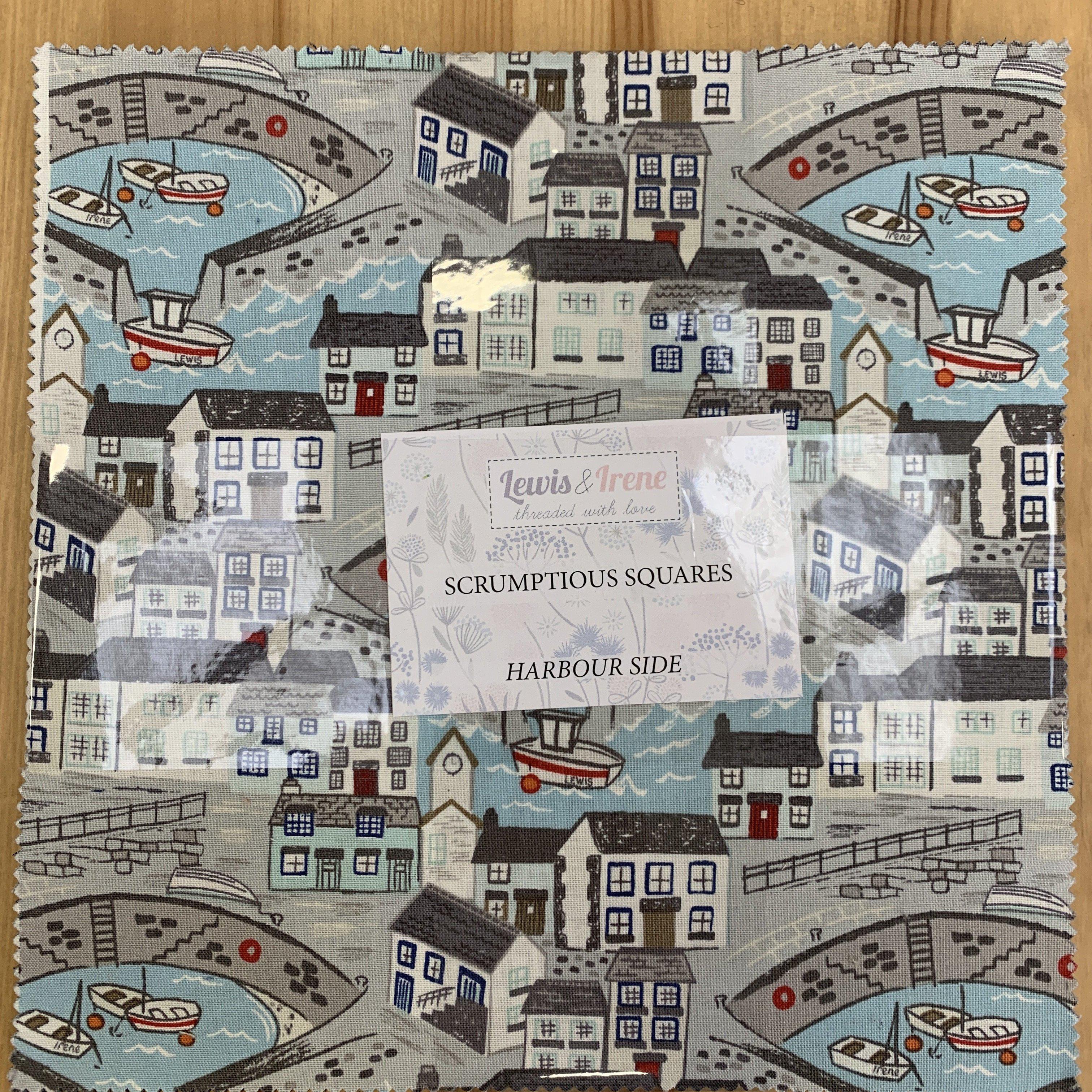 Lewis & Irene Scrumptuous Squares Harbour Side Layer Cake – Fabric ...